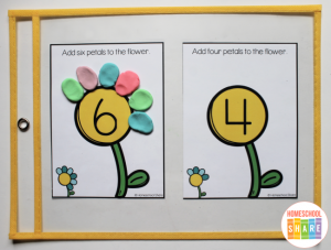 Free Flower Playdough Math Mats - Homeschool Share