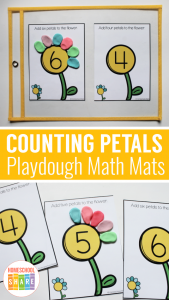 Free Flower Playdough Math Mats - Homeschool Share