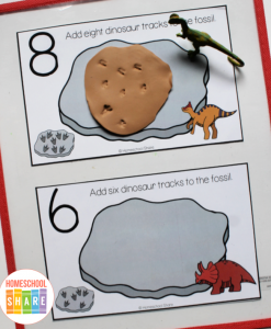 Dinosaur Tracks Math Mats - Homeschool Share