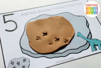 Dinosaur Tracks Math Mats - Homeschool Share