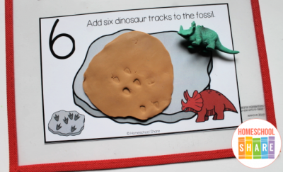 Dinosaur Tracks Math Mats - Homeschool Share