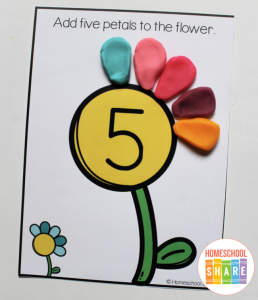 Free Flower Playdough Math Mats - Homeschool Share