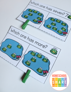 Frogs Count and Clip Cards - Homeschool Share