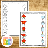 Christmas Matching Shapes Worksheets - Homeschool Share