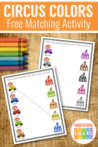 Circus Color Matching Activity Pages - Homeschool Share