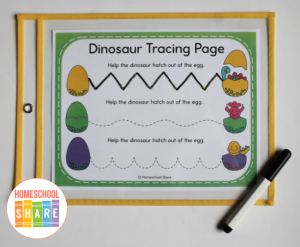 Dinosaur Tracing Worksheets - Homeschool Share