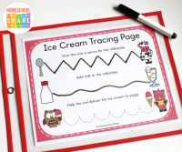 Ice Cream Tracing Lines Worksheets - Homeschool Share