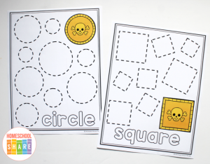 Free Pirate Shapes Tracing Worksheets - Homeschool Share
