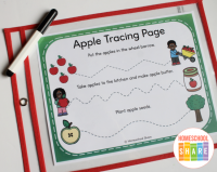 Apples Tracing Pages - Homeschool Share