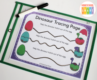 Dinosaur Tracing Worksheets - Homeschool Share