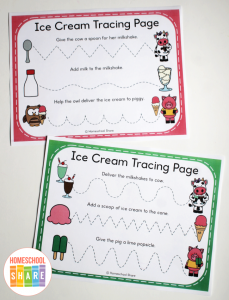Ice Cream Tracing Lines Worksheets - Homeschool Share