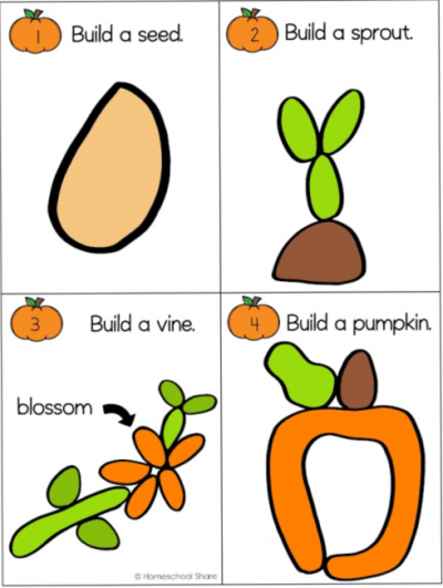 Free Pumpkin Life Cycle Playdough Mats - Homeschool Share