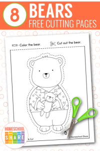 Bear Cutting Practice Pages - Homeschool Share