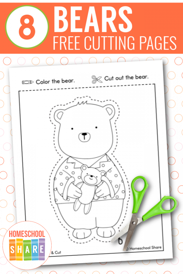 Bear Cutting Practice Pages - Homeschool Share