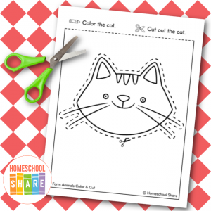 Farm Animal Cutting Practice Pages - Homeschool Share