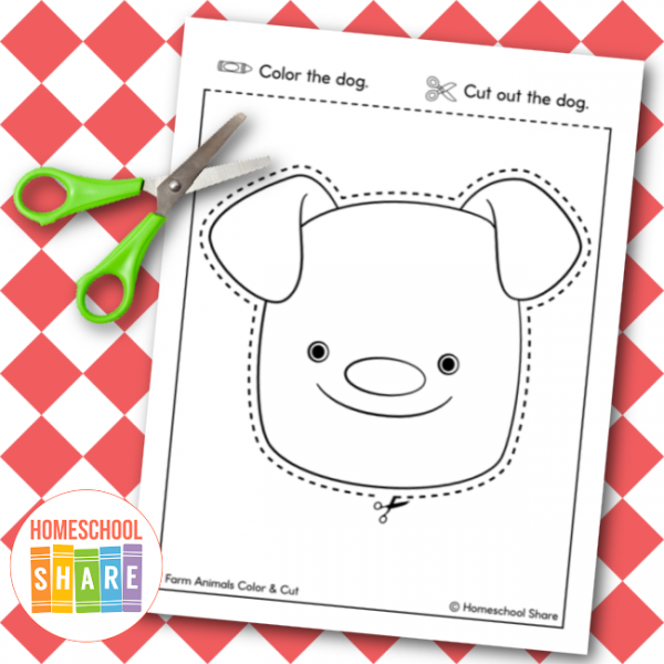 Farm Animal Cutting Practice Pages - Homeschool Share