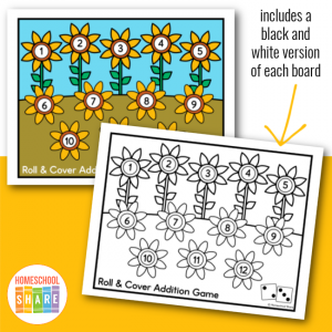 Fall Roll and Cover Math Games - Homeschool Share