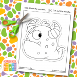 Monster Cutting Practice Pages - Homeschool Share
