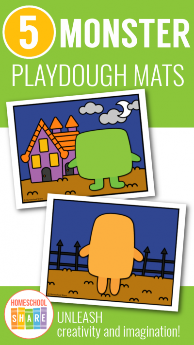 Monster Playdough Mats - Homeschool Share