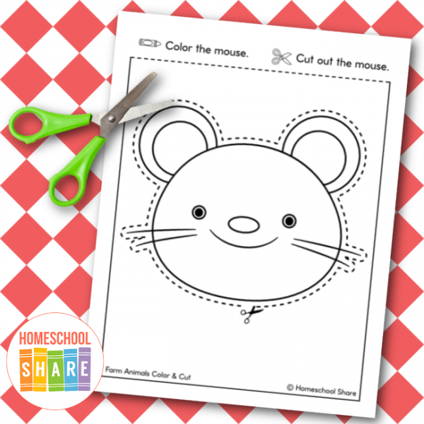 Farm Animal Cutting Practice Pages - Homeschool Share