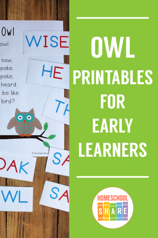Owl Printables - Homeschool Share