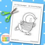 Penguin Cutting Practice Pages - Homeschool Share