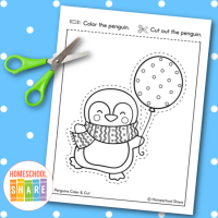 Penguin Cutting Practice Pages - Homeschool Share