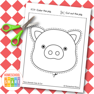 Farm Animal Cutting Practice Pages - Homeschool Share