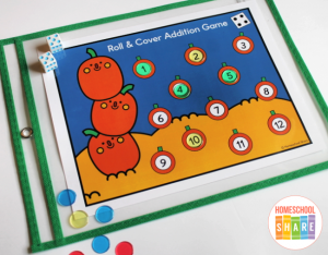 Halloween Roll and Cover Math Games - Homeschool Share