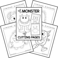 Monster Cutting Practice Pages - Homeschool Share