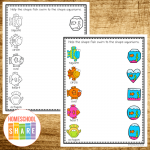 Free Fish Matching Shapes Worksheets - Homeschool Share