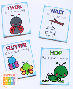 Bug Movement Cards - Homeschool Share