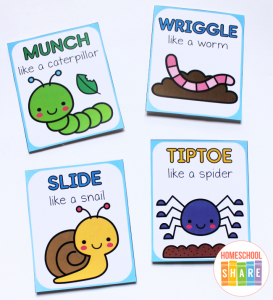 Bug Movement Cards - Homeschool Share
