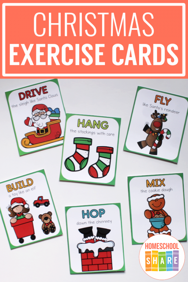Christmas Exercise Cards - Homeschool Share