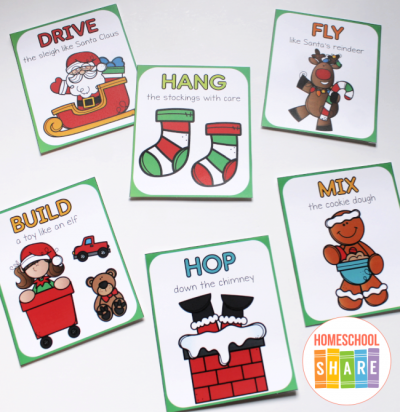 Christmas Exercise Cards - Homeschool Share
