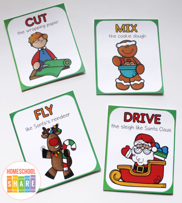 Christmas Exercise Cards - Homeschool Share