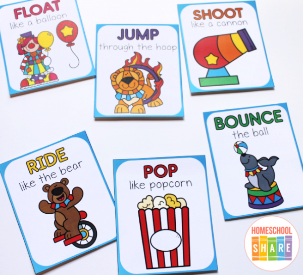 Exercise Cards for Kids - Homeschool Share