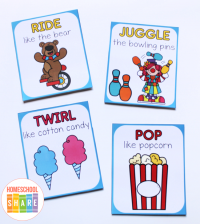 Circus Exercise Cards - Homeschool Share