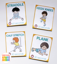 Free Printable Exercise Flashcards - Homeschool Share