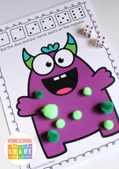 Monster Math Mat - Homeschool Share