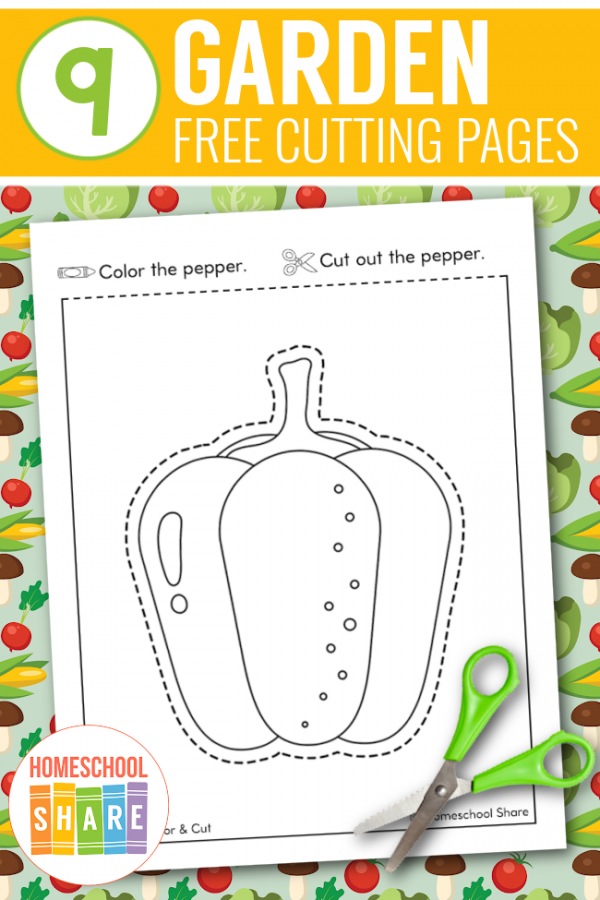 Free Garden Cutting Practice Pages - Homeschool Share