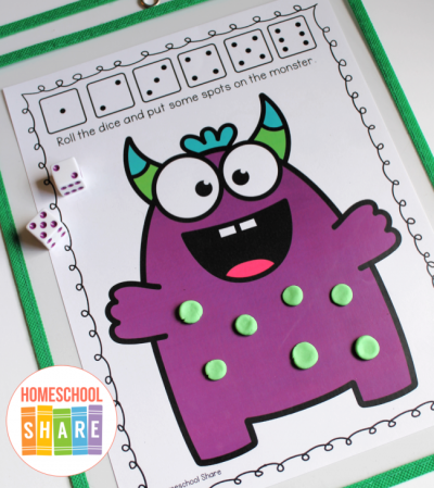 Monster Math Mat - Homeschool Share