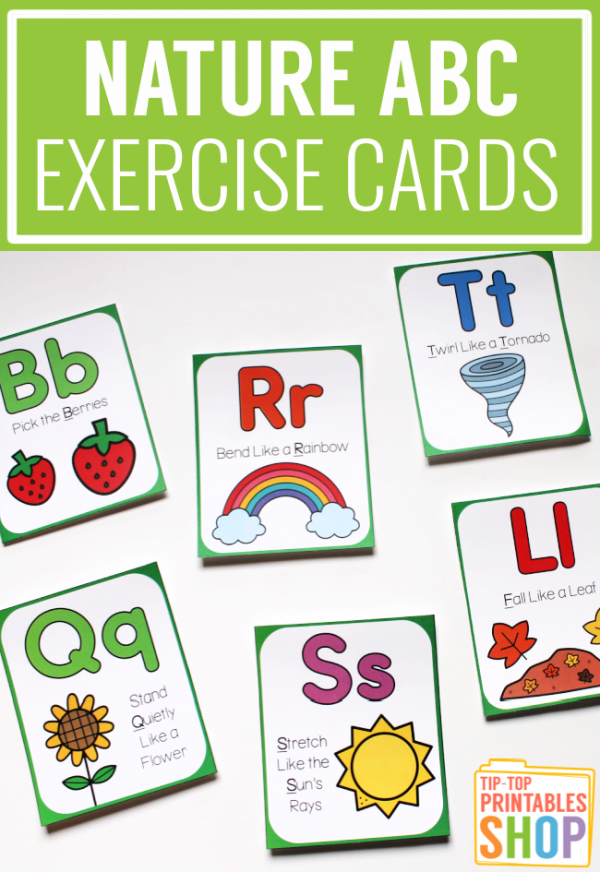 Nature Alphabet Exercise Cards - Homeschool Share