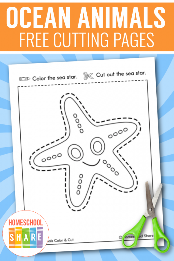 Ocean Cutting Practice Pages - Homeschool Share