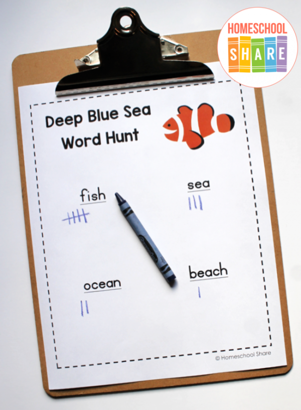Free Ocean Animal Printables for Preschool & Kindergarten - Homeschool ...