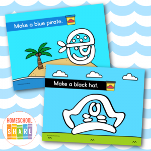 Pirate Colors Playdough Mats - Homeschool Share