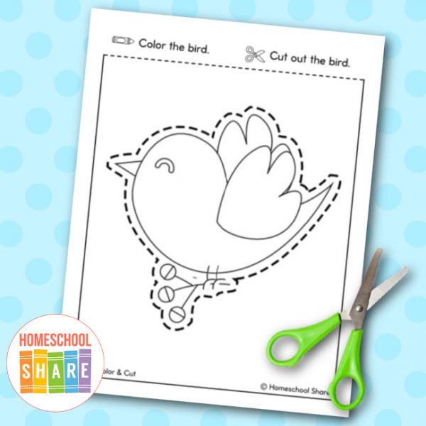 Bird Cutting Practice Pages - Homeschool Share