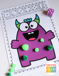 Monster Math Mat - Homeschool Share