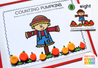Counting Pumpkins Playdough Math Mat - Homeschool Share