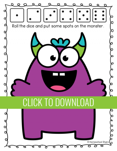 Monster Math Mat - Homeschool Share